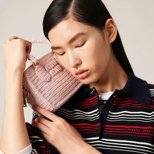 Miu Miu Crochet Bag - Alabaster Pink | Editorialist